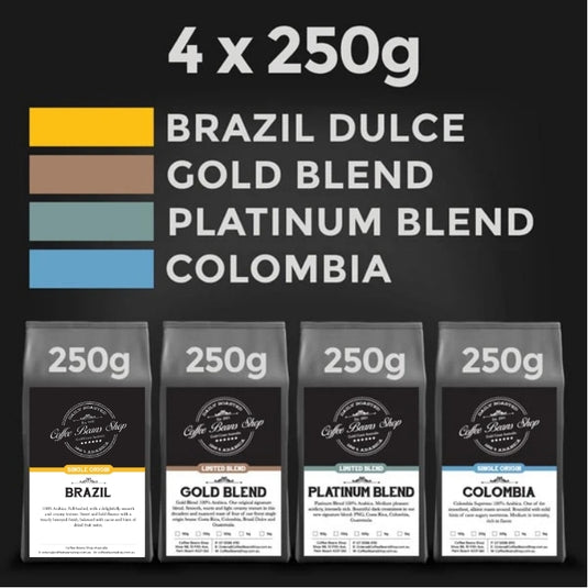 Sample Pack 2 (4x250g) | Fresh coffee beans Australia – Coffee Beans Shop